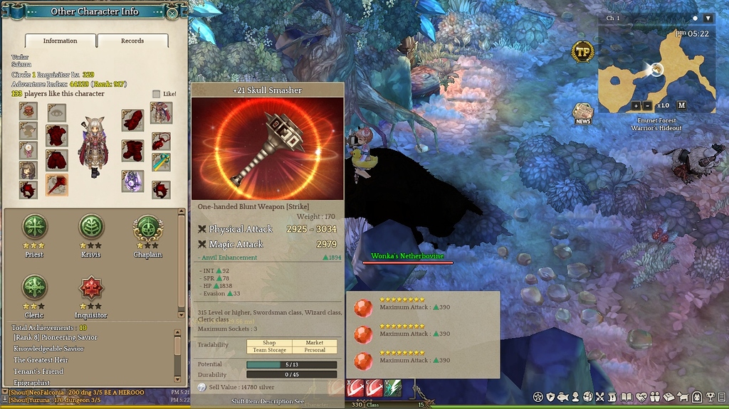 Emmet Forest Bot (Klaipeda Server) - Bot Reports - Tree of Savior Forum