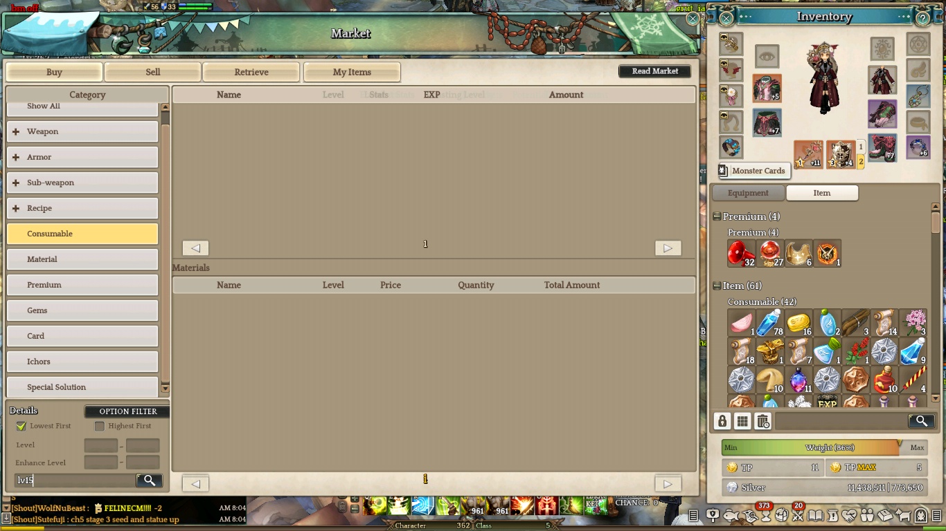 What happened to my Market Tab - General Discussion - Tree of Savior Forum